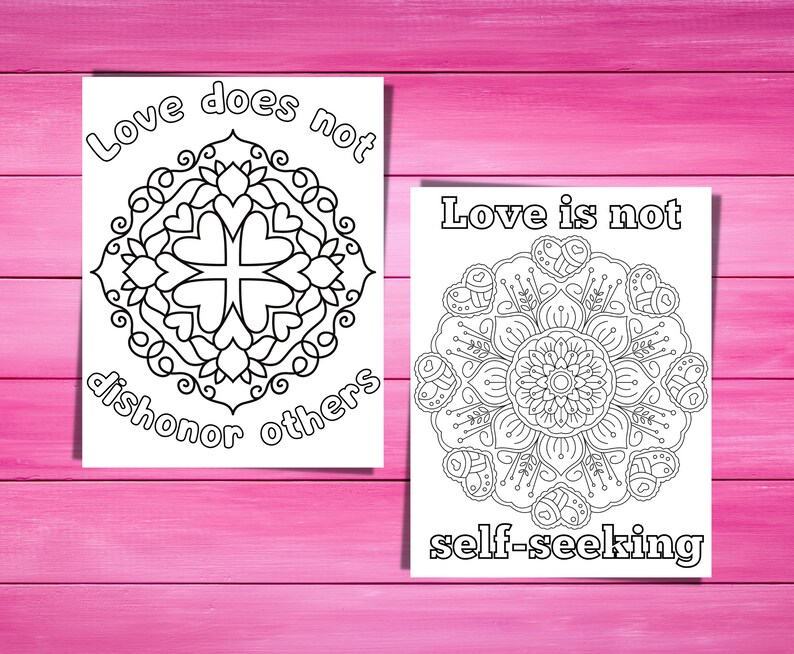Love Bible Verses Printable Coloring Pages Heart Mandala Coloring Pages ...