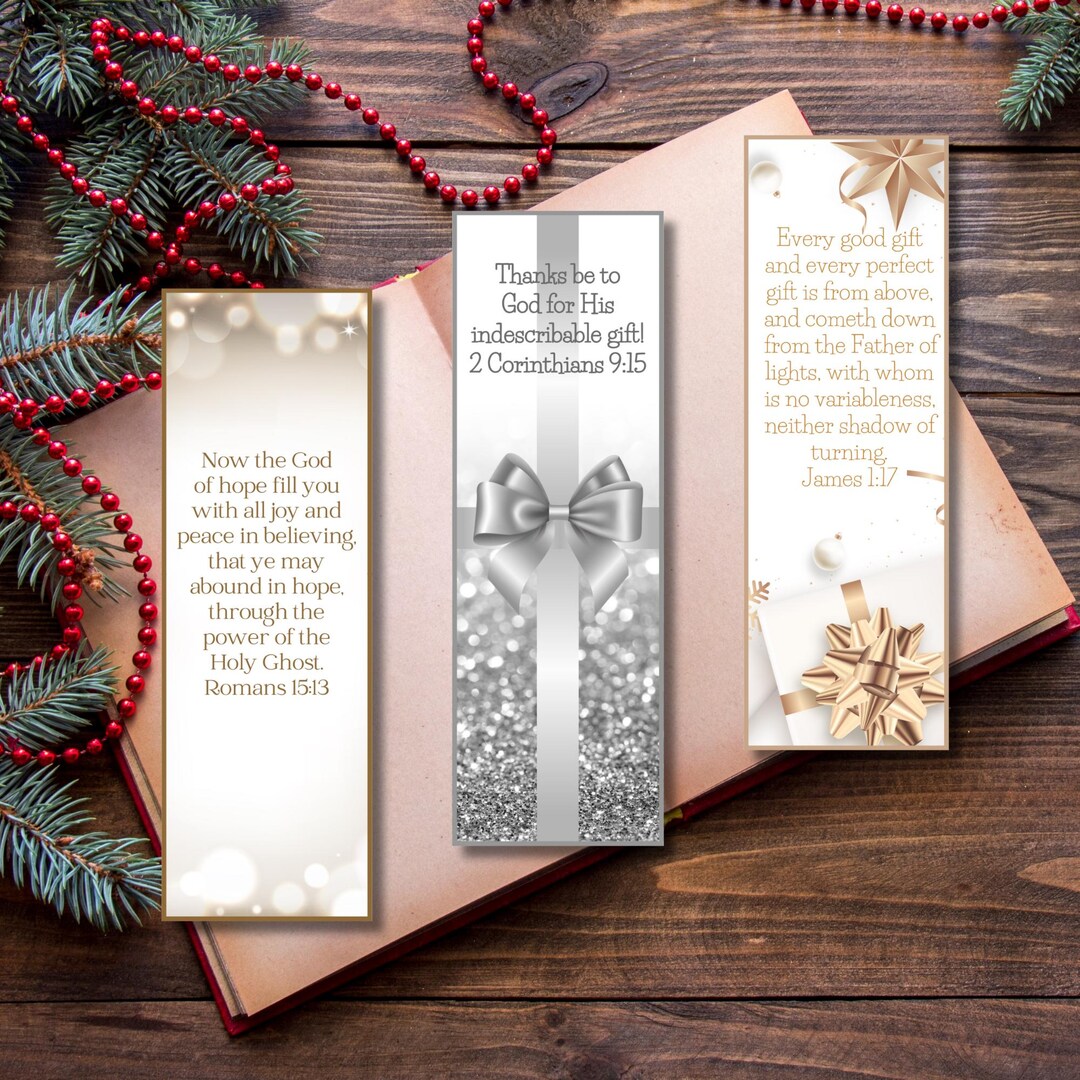 Digital Christmas Bookmark, Scripture Bookmarks, Religious Christmas ...
