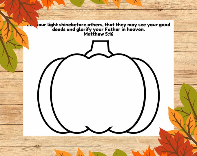 Let Your Light so Shine Craft, Fall Festival Activity Sheet, Simple ...