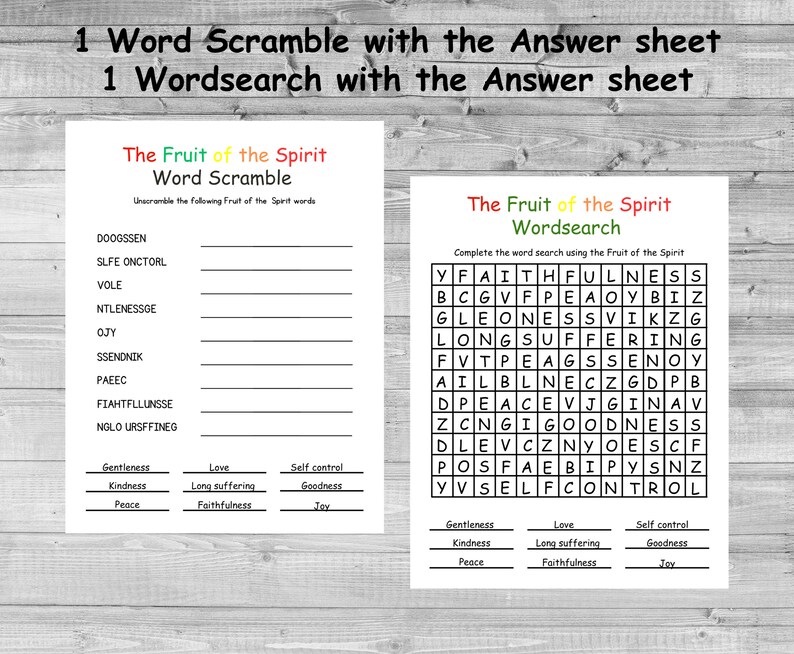 Fruit of the Spirit Coloring Pages, Fruit of the Spirit Activity Pages ...