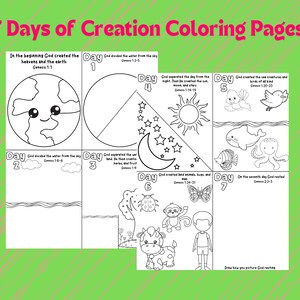 Days of Creation, Bible Stories for Kids, Bible Lesson and Crafts for ...