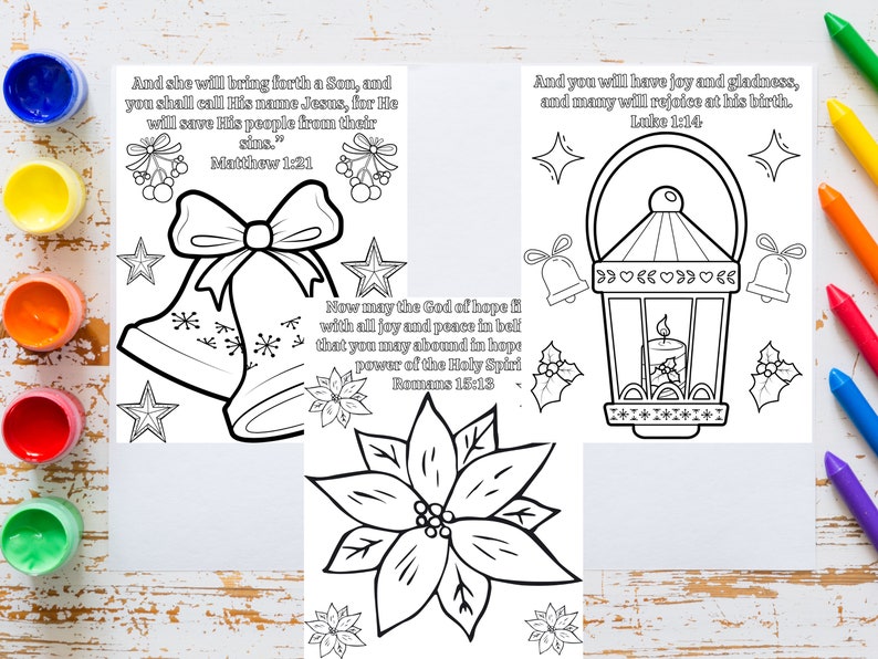 Christmas Coloring Pages, Bible Verse Coloring Sheets for Christmas ...