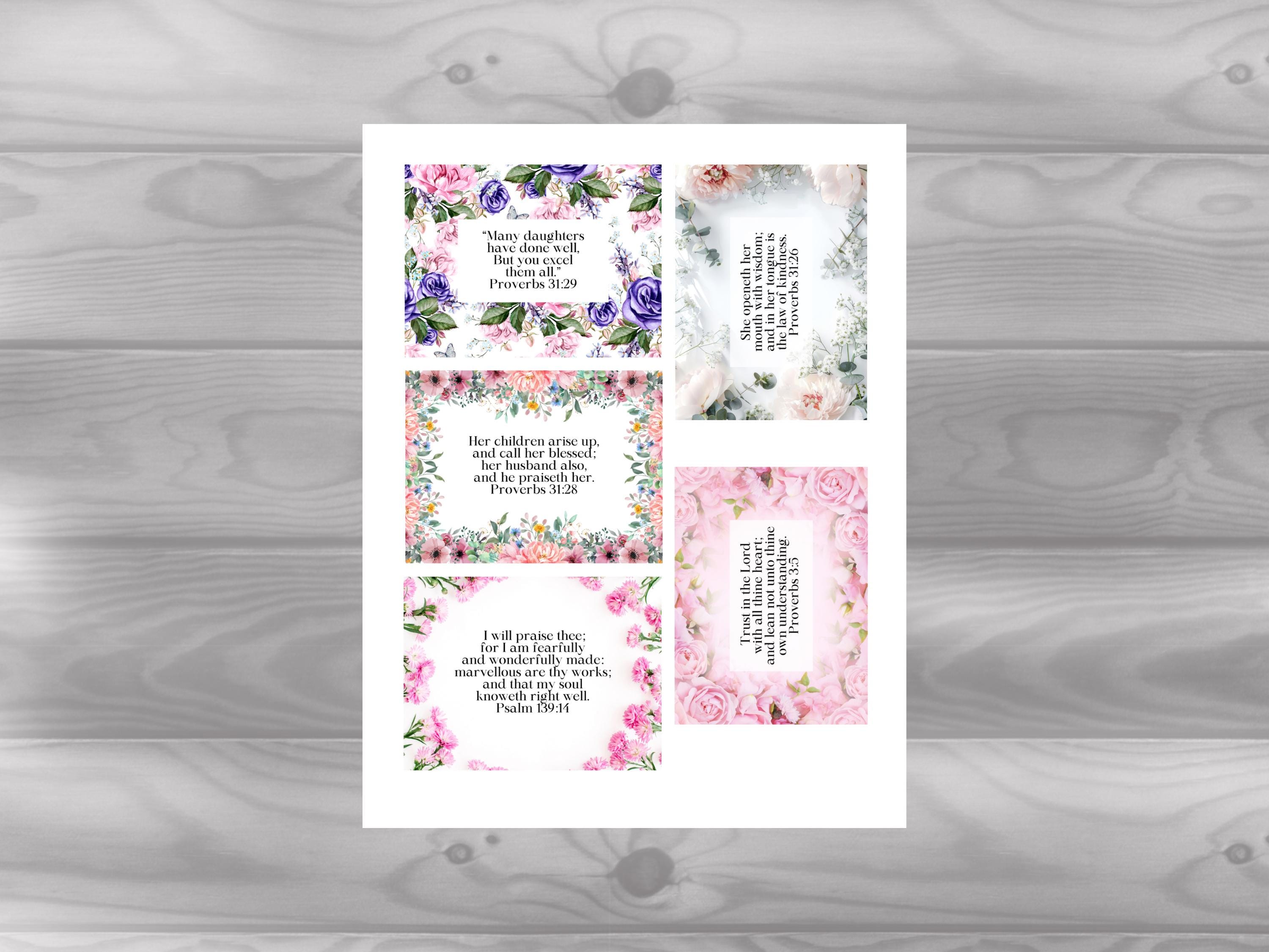 Digital Bible Verse Cards, Printable Scripture Cards for Mom, Mothers ...