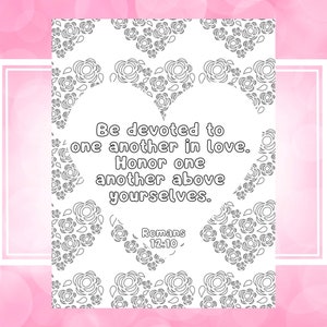 Love Bible Verse Coloring Pages Christian Coloring Pages - Etsy