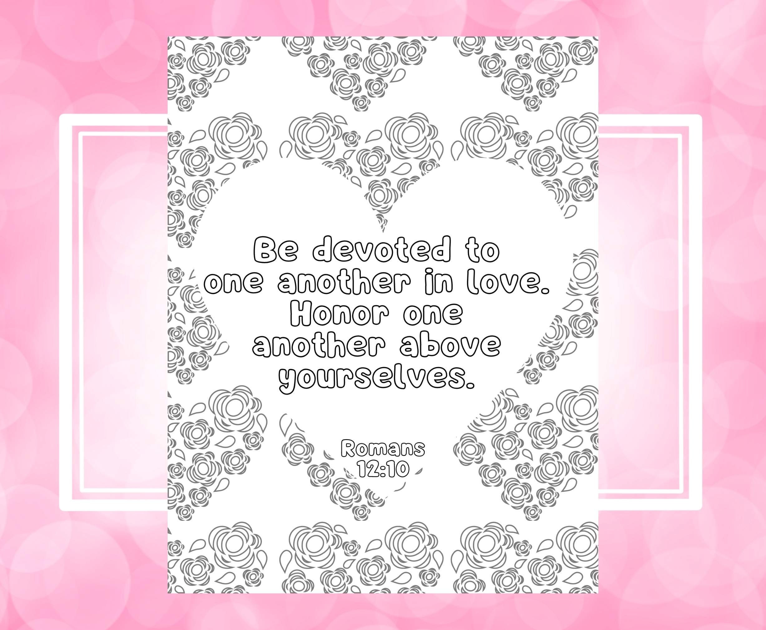 Love Bible Verse Coloring Pages Christian Coloring Pages - Etsy