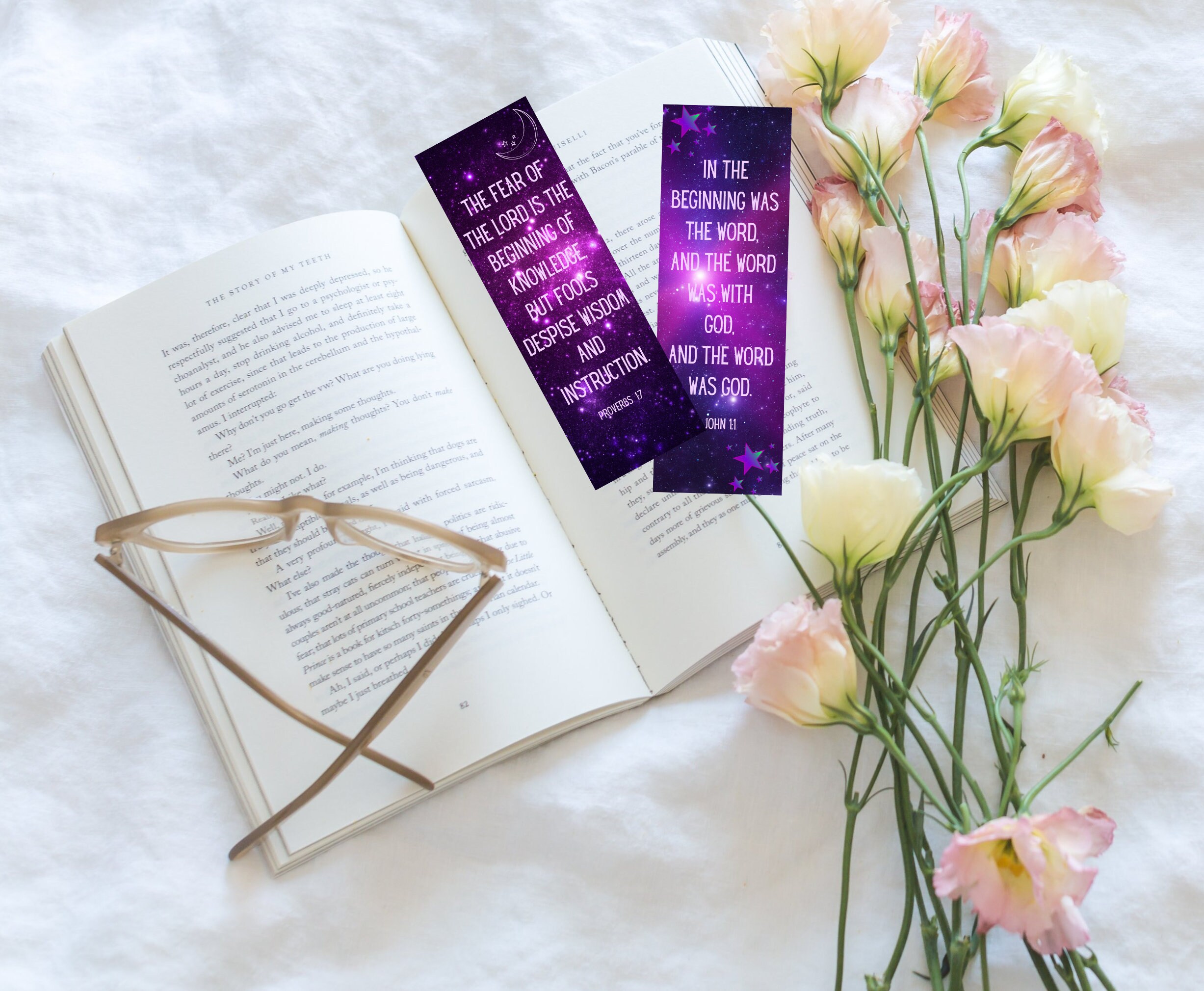 Galaxy Bookmarks, Bible Verse Bookmarks, Digital Bookmark, Christian ...
