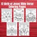 Christmas Coloring Pages, Bible Verse Coloring Sheets for Christmas ...