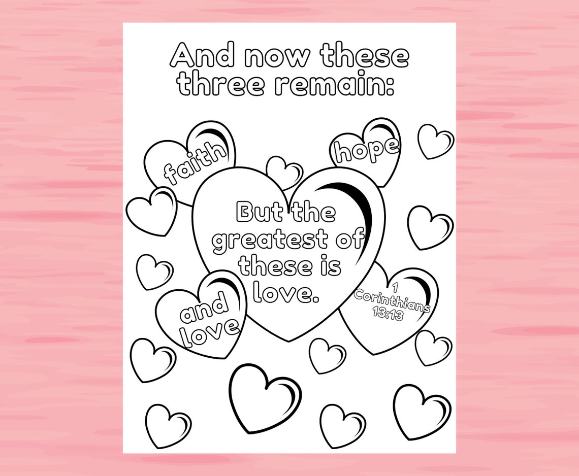 Love Bible Verse Coloring Pages, Christian Coloring Pages, Scripture ...