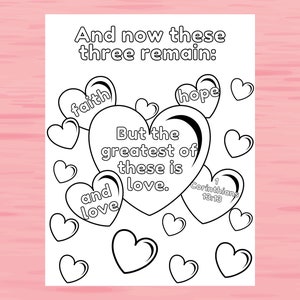 Love Bible Verse Coloring Pages, Christian Coloring Pages, Scripture ...
