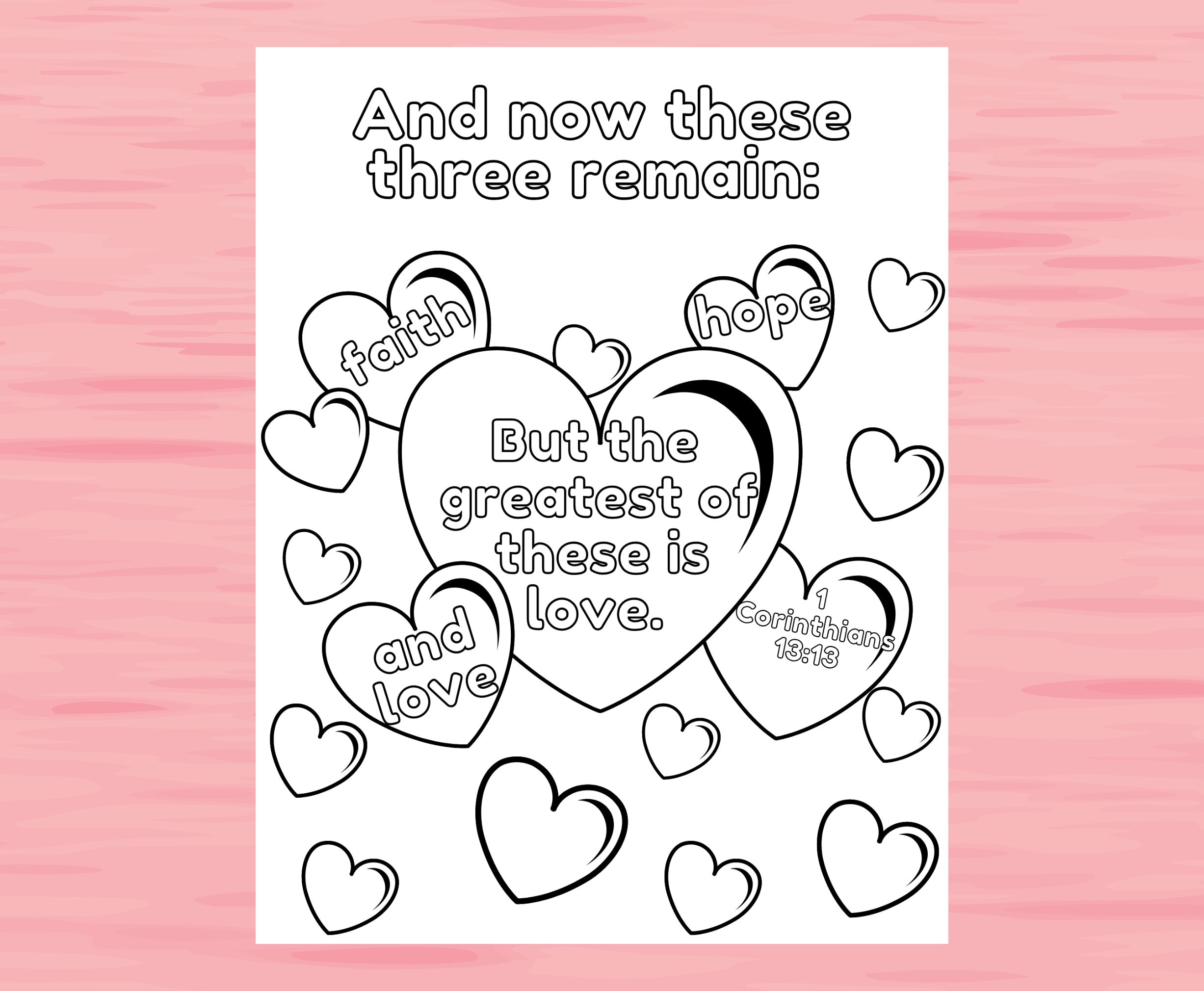 Love Bible Verse Coloring Pages, Christian Coloring Pages, Scripture ...