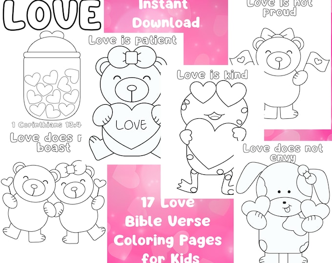 Love Bible Verse Coloring Pages, Christian Coloring Pages, Scripture ...