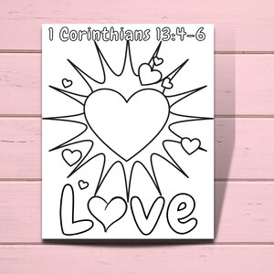 12 Bible Verse Coloring Pages, Love is Coloring Pages, Heart Coloring ...