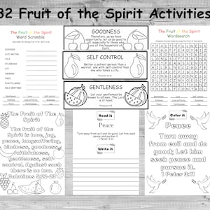 Fruit of the Spirit Coloring Pages, Fruit of the Spirit Activity Pages ...