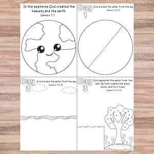 Days of Creation, Bible Stories for Kids, Bible Lesson and Crafts for ...