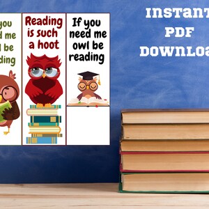 Owl Bookmarks for Booklovers, Today a Reader Tomorrow a Reader ...