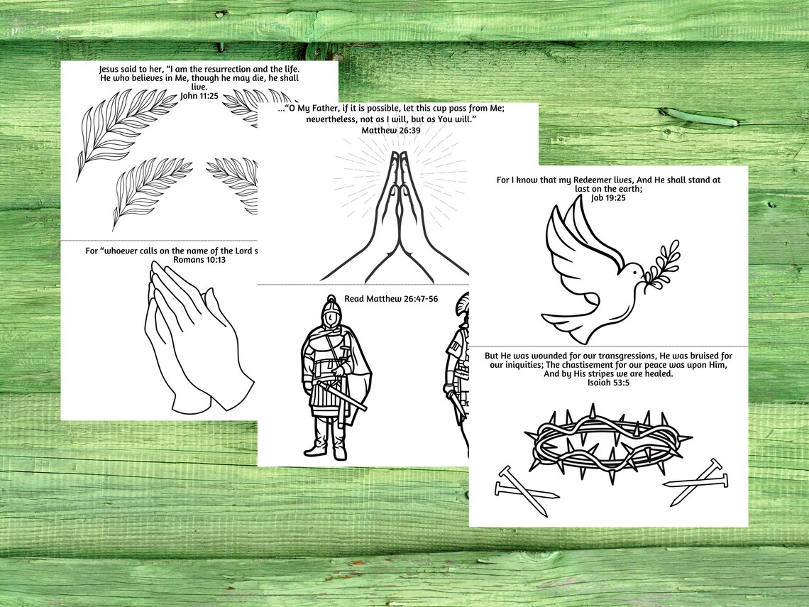 Easter Story Printable, Sunday School Craft, Easter Story Coloring ...