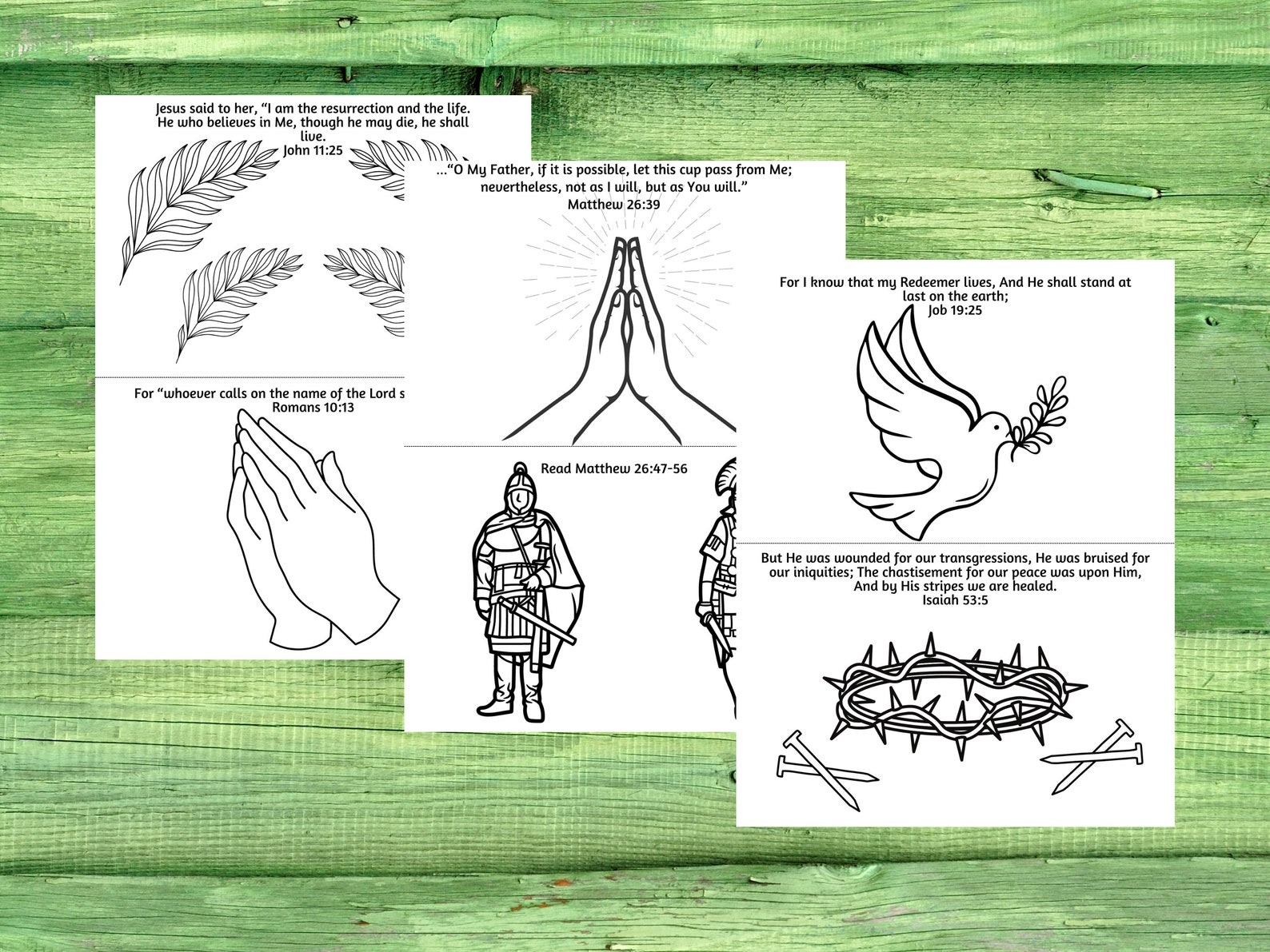 Easter Story Printable, Sunday School Craft, Easter Story Coloring ...