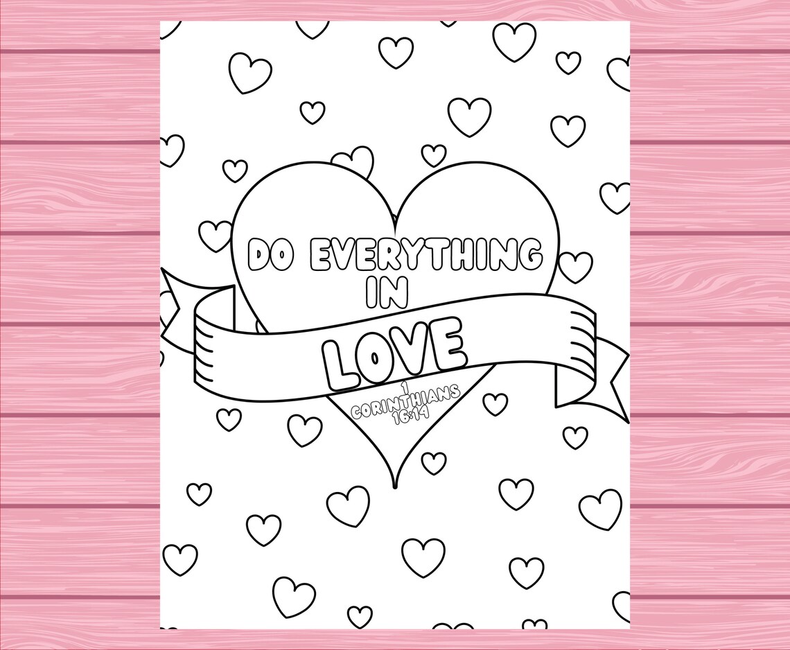Love Bible Verse Coloring Pages, Love Coloring Pages, Sunday School ...