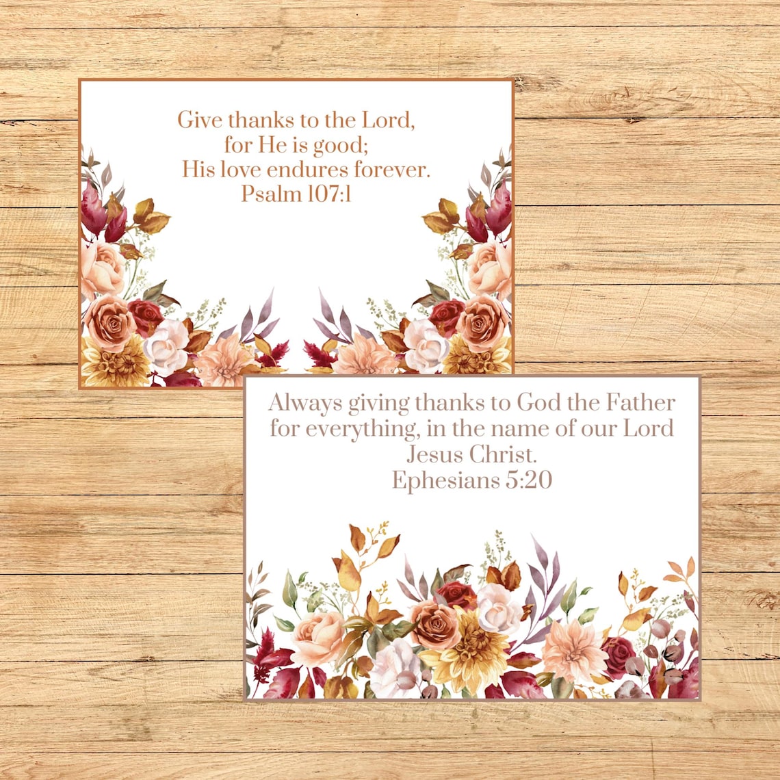 Thanksgiving Scripture Cards, Scripture Memory Cards, Bible Verse Cards ...