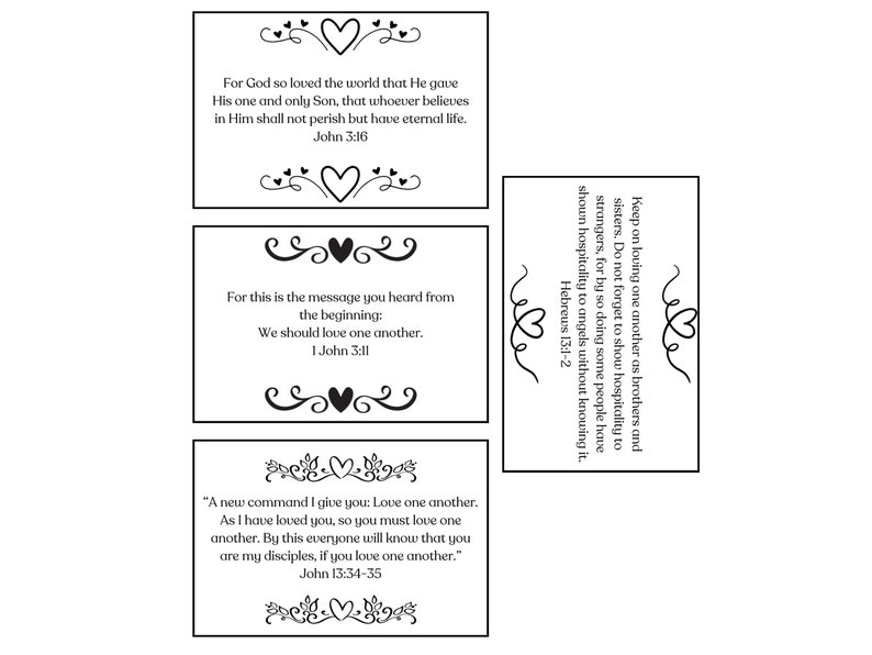 24 Love Bible Verse Cards, Christian Valentine Cards, Christian ...