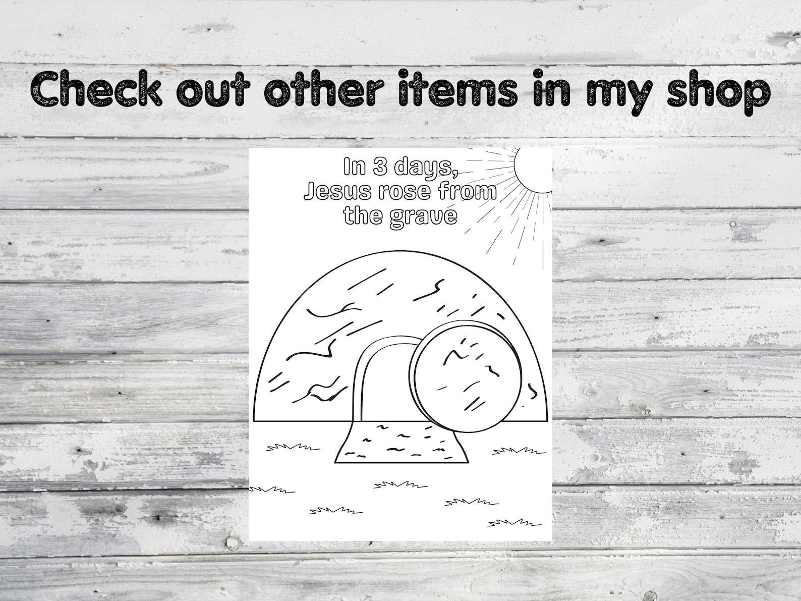 He is Risen Coloring Pages, Easter Sunday School Coloring Page, Easter ...