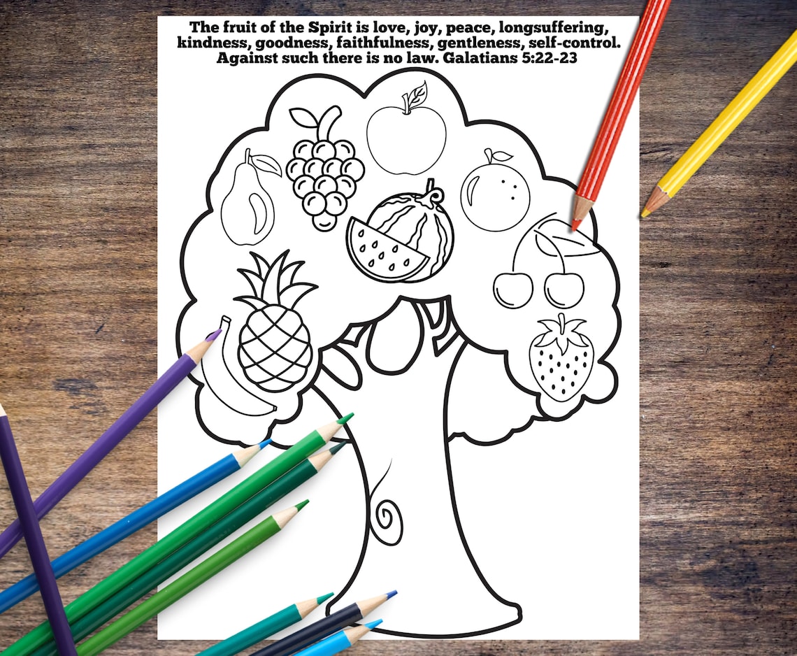 Galatians 5, Fruit of the Spirit Coloring Page, Sunday School Crafts ...