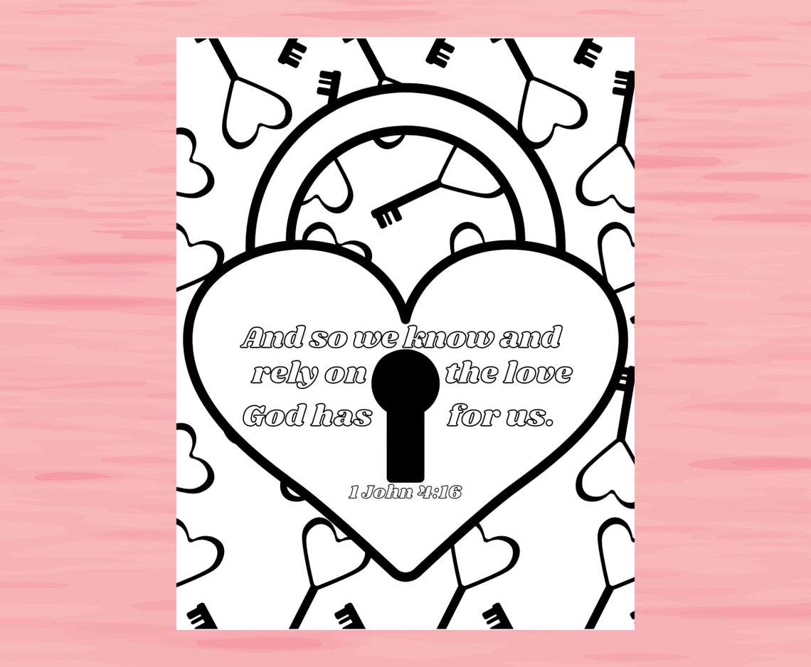 Love Bible Verse Coloring Pages, Christian Coloring Pages, Scripture ...