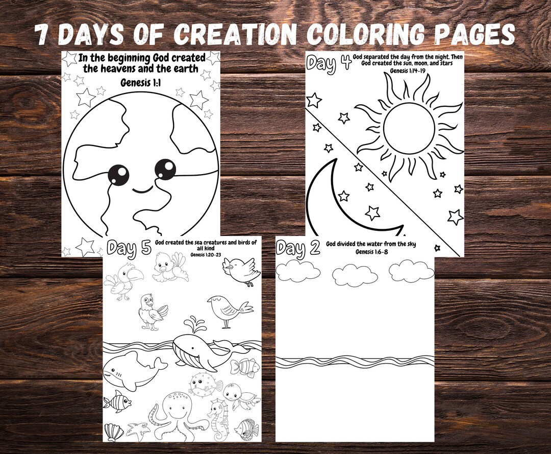 Creation Day 2 Coloring Pages