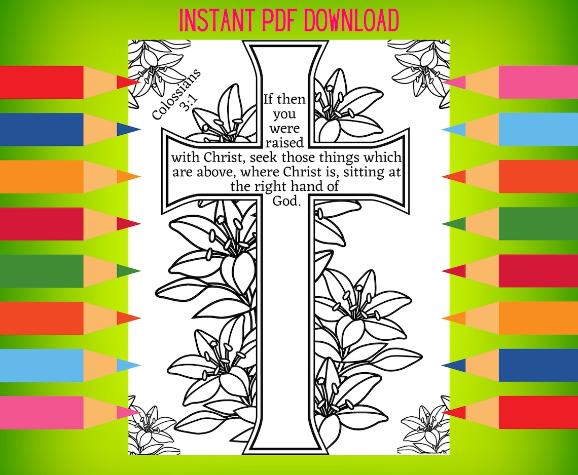 Resurrection Bible Verse Coloring, Christian Activities Pages, Bible ...