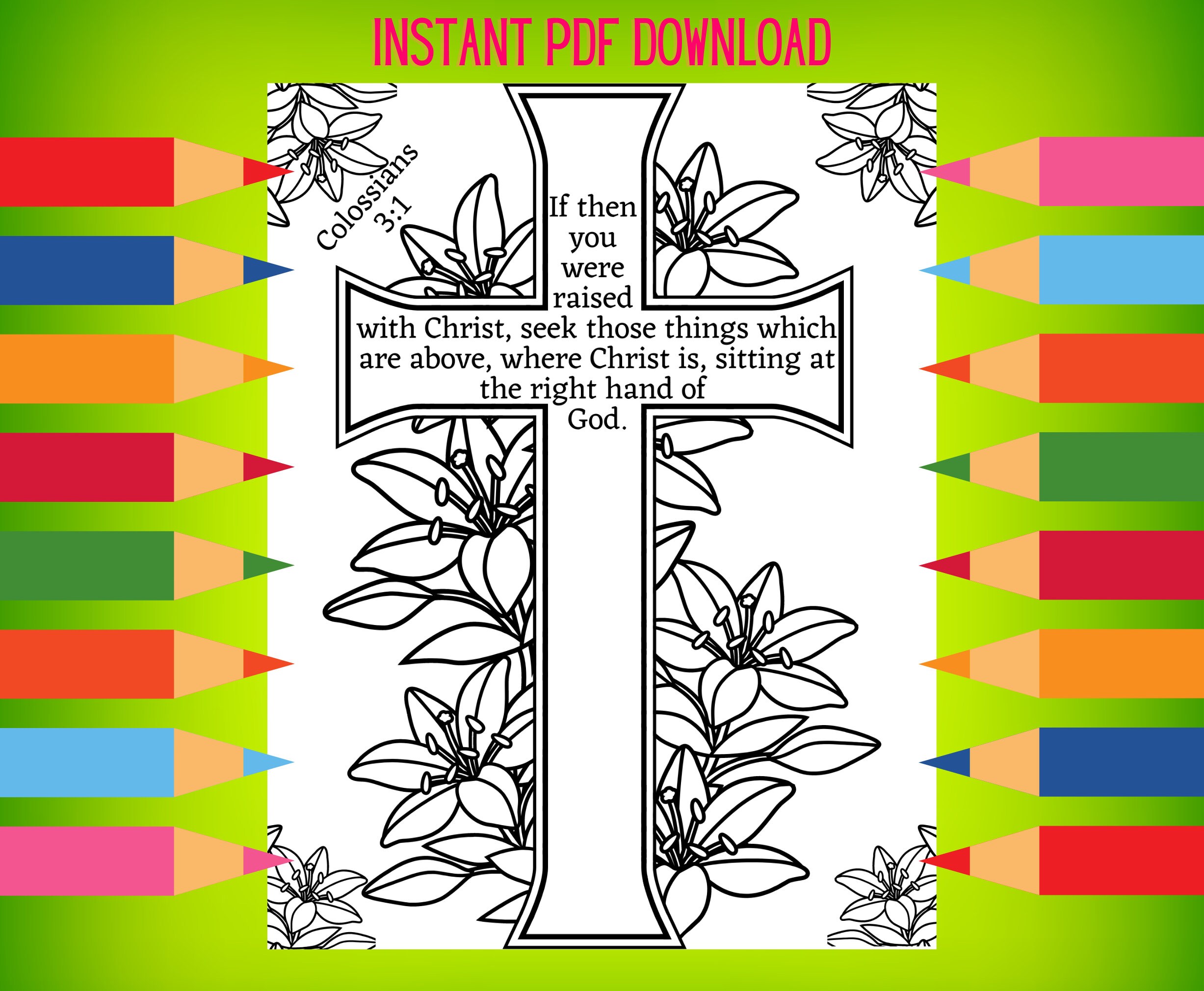 Resurrection Bible Verse Coloring, Christian Activities Pages, Bible ...