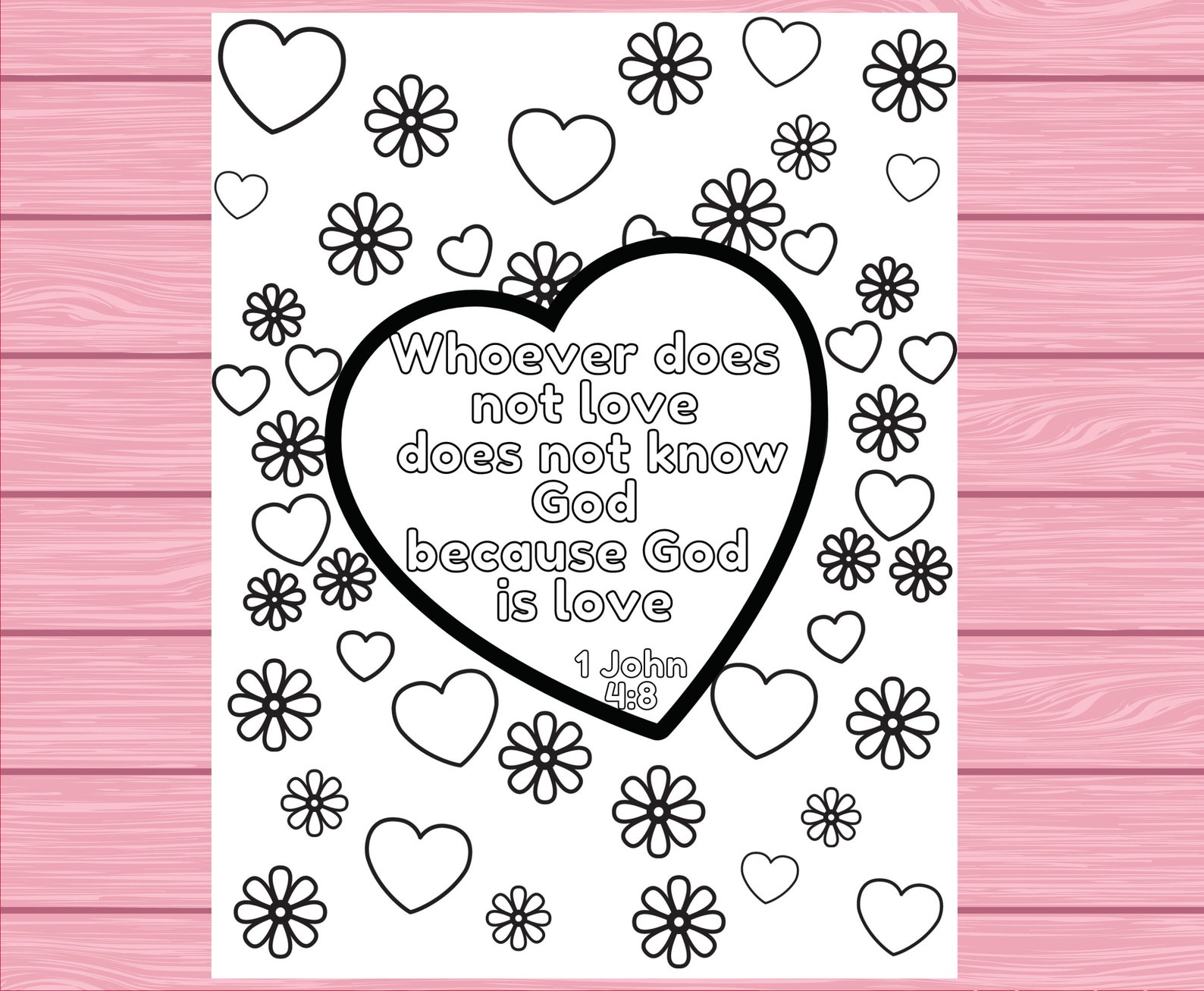 Love Bible Verse Coloring Pages, Love Coloring Pages, Sunday School ...