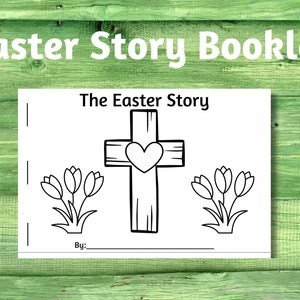 Easter Story Printable, Sunday School Craft, Easter Story Coloring ...