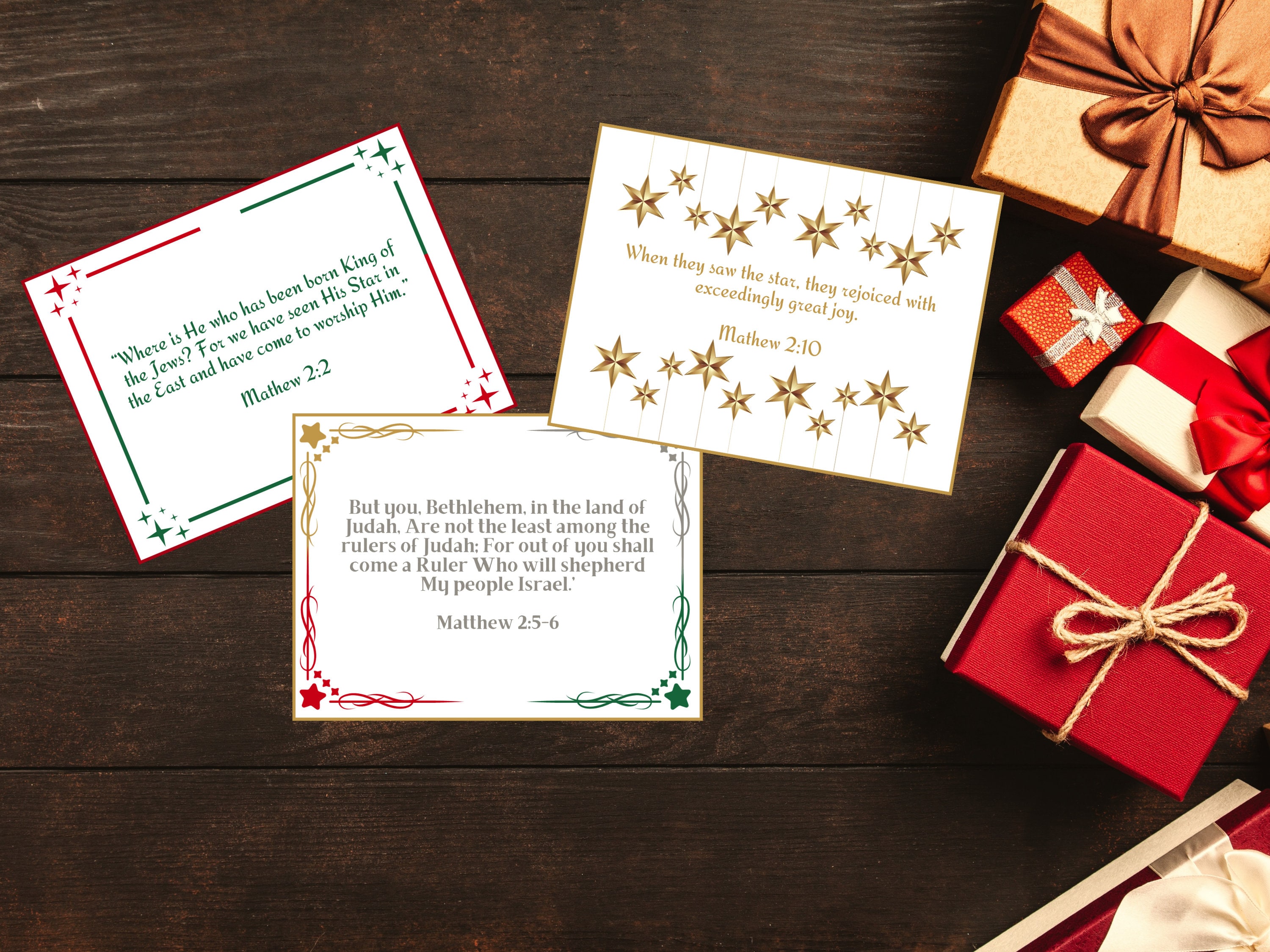 25 Christmas Cards, Christmas Scripture Cards, Christmas Bible Verse ...