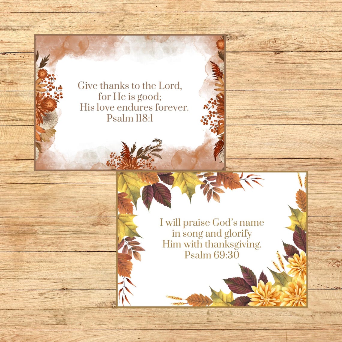 Thanksgiving Scripture Cards, Scripture Memory Cards, Bible Verse Cards ...