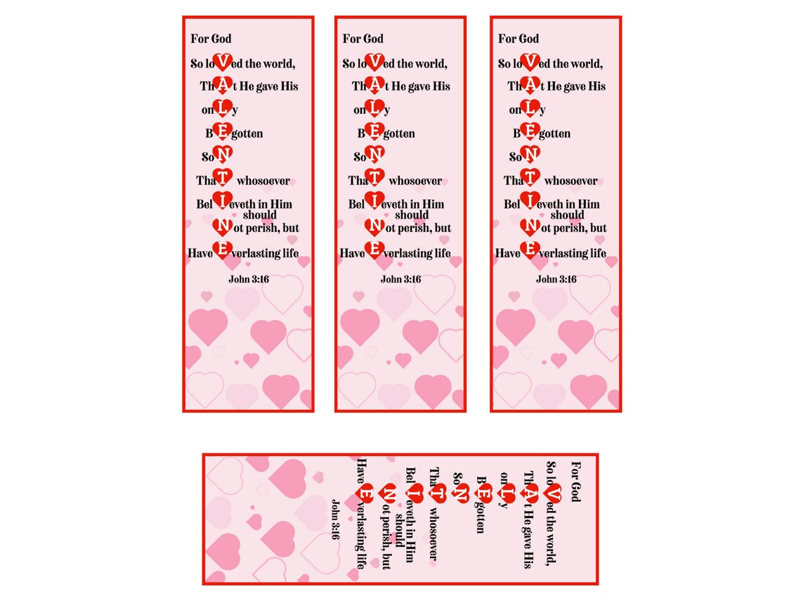 For God so Loved the World Valentine, John 3:16 Valentine's Day ...