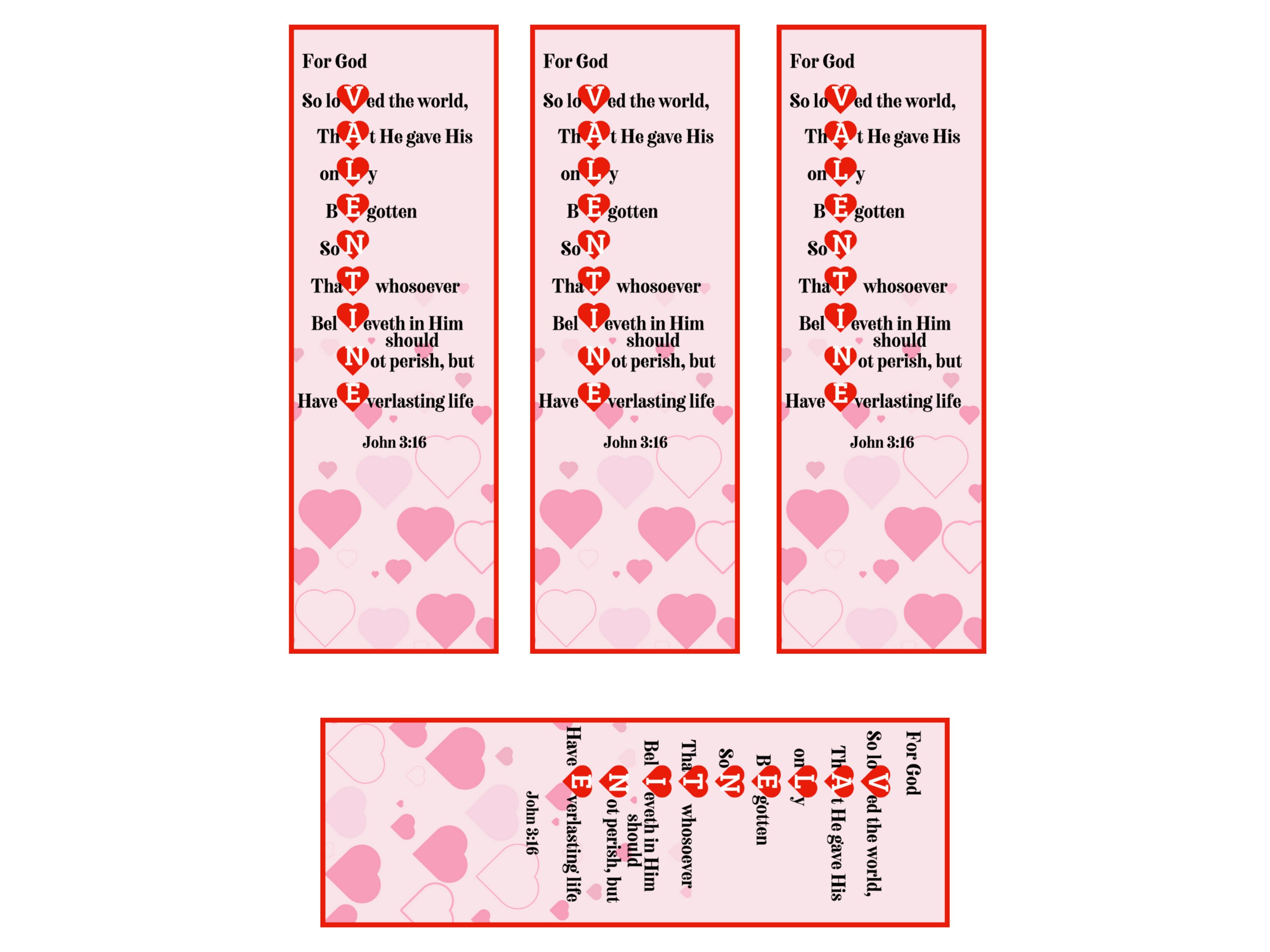 For God so Loved the World Valentine, John 3:16 Valentine's Day ...