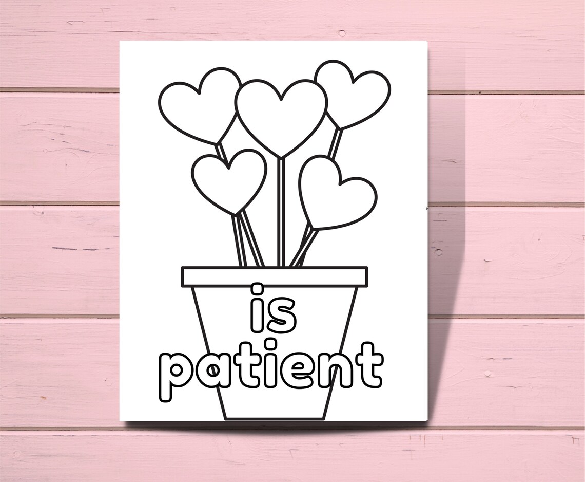 12 Bible Verse Coloring Pages, Love is Coloring Pages, Heart Coloring ...
