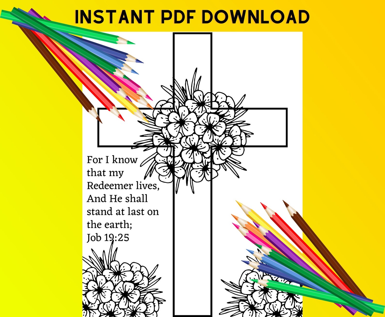 Easter Bible Verse Coloring Pages, Easter Coloring Activities, Sunday ...