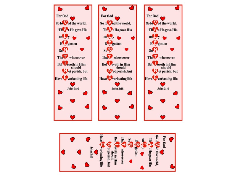 For God so Loved the World Valentine, John 3:16 Valentine's Day ...