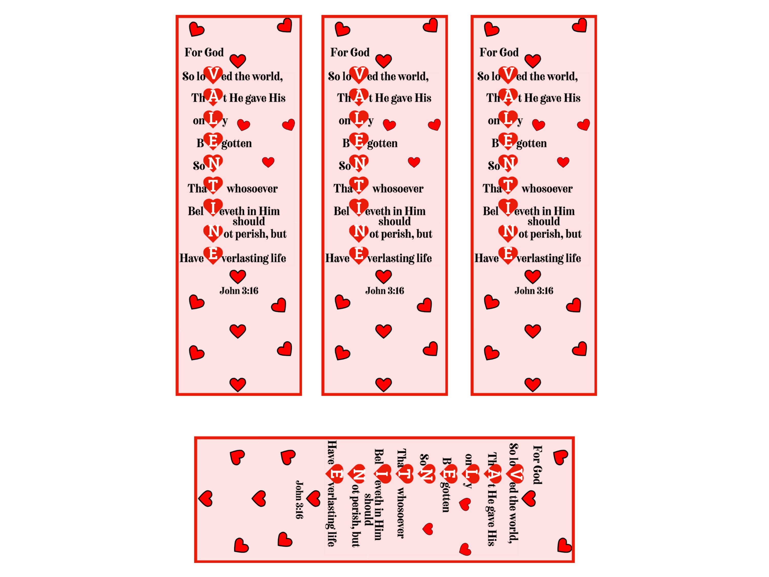 For God so Loved the World Valentine, John 3:16 Valentine's Day ...