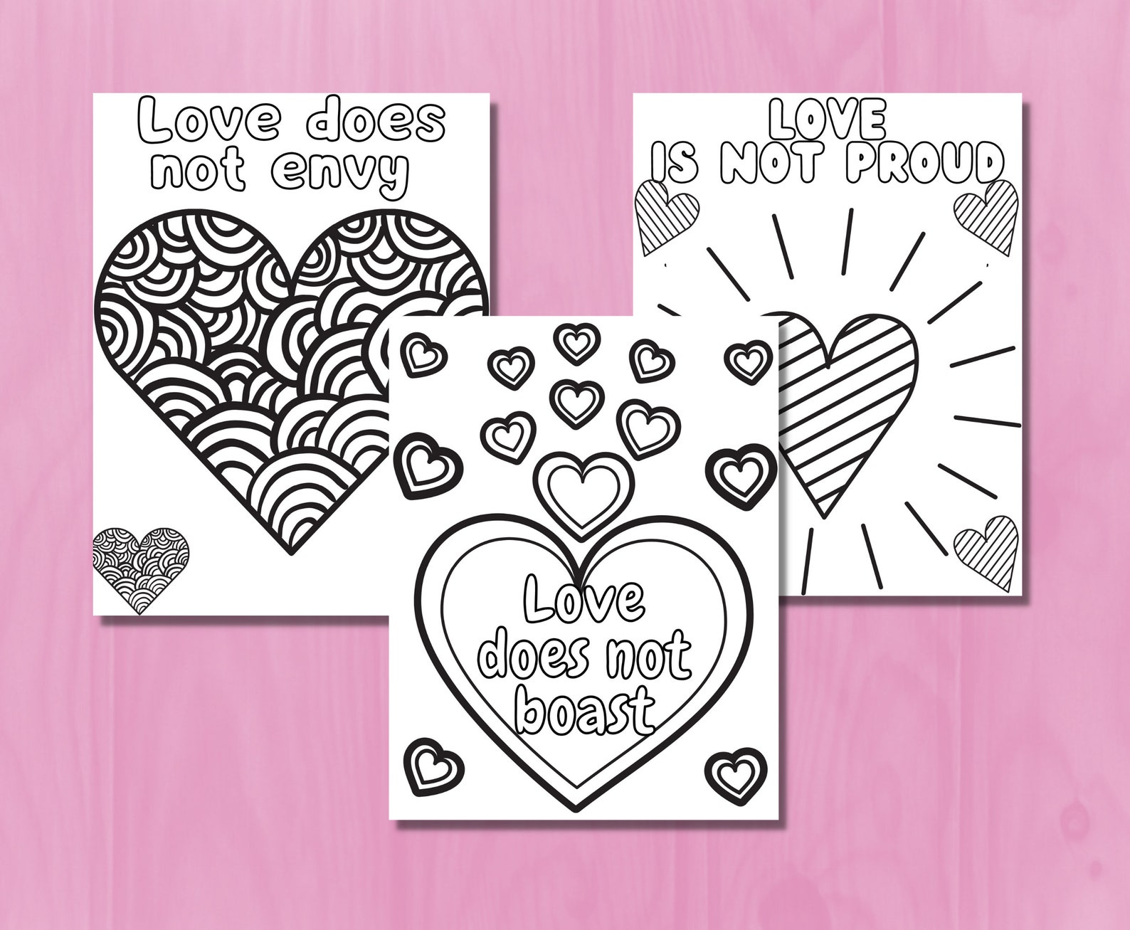 24 Bible Study Coloring Pages, Love is Coloring Pages, Digital ...