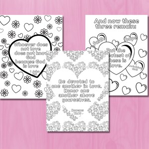 24 Bible Study Coloring Pages, Love is Coloring Pages, Digital ...