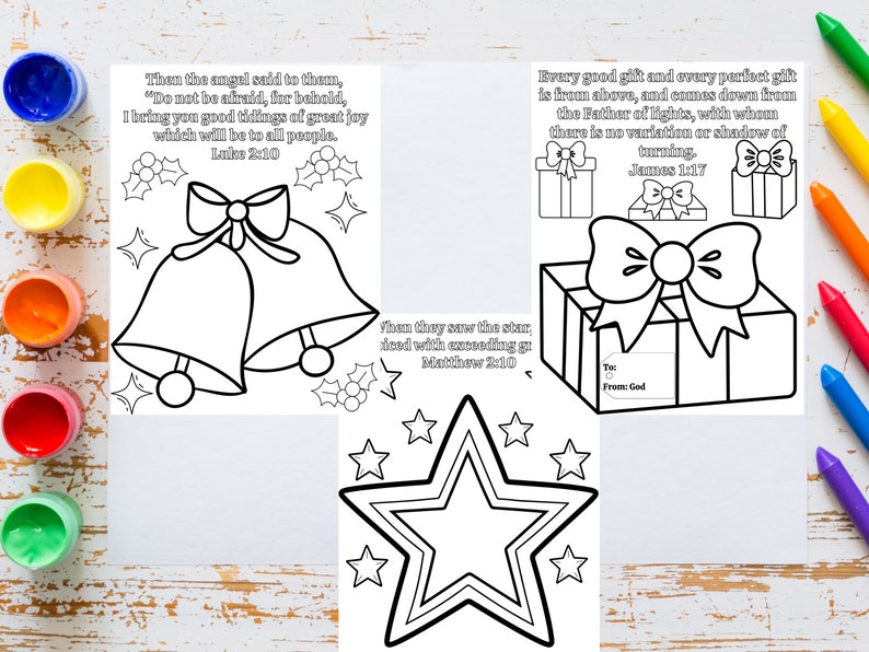 Christmas Coloring Pages, Bible Verse Coloring Sheets for Christmas ...