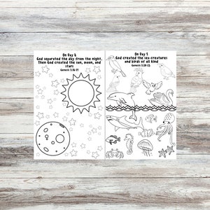 Days of Creation Coloring Page, Days of Creation Craft, Sunday School ...