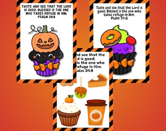 Christian Bible Verse Halloween Candy Tag Printable - Etsy