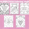 12 Bible Verse Coloring Pages, Love is Coloring Pages, Heart Coloring ...