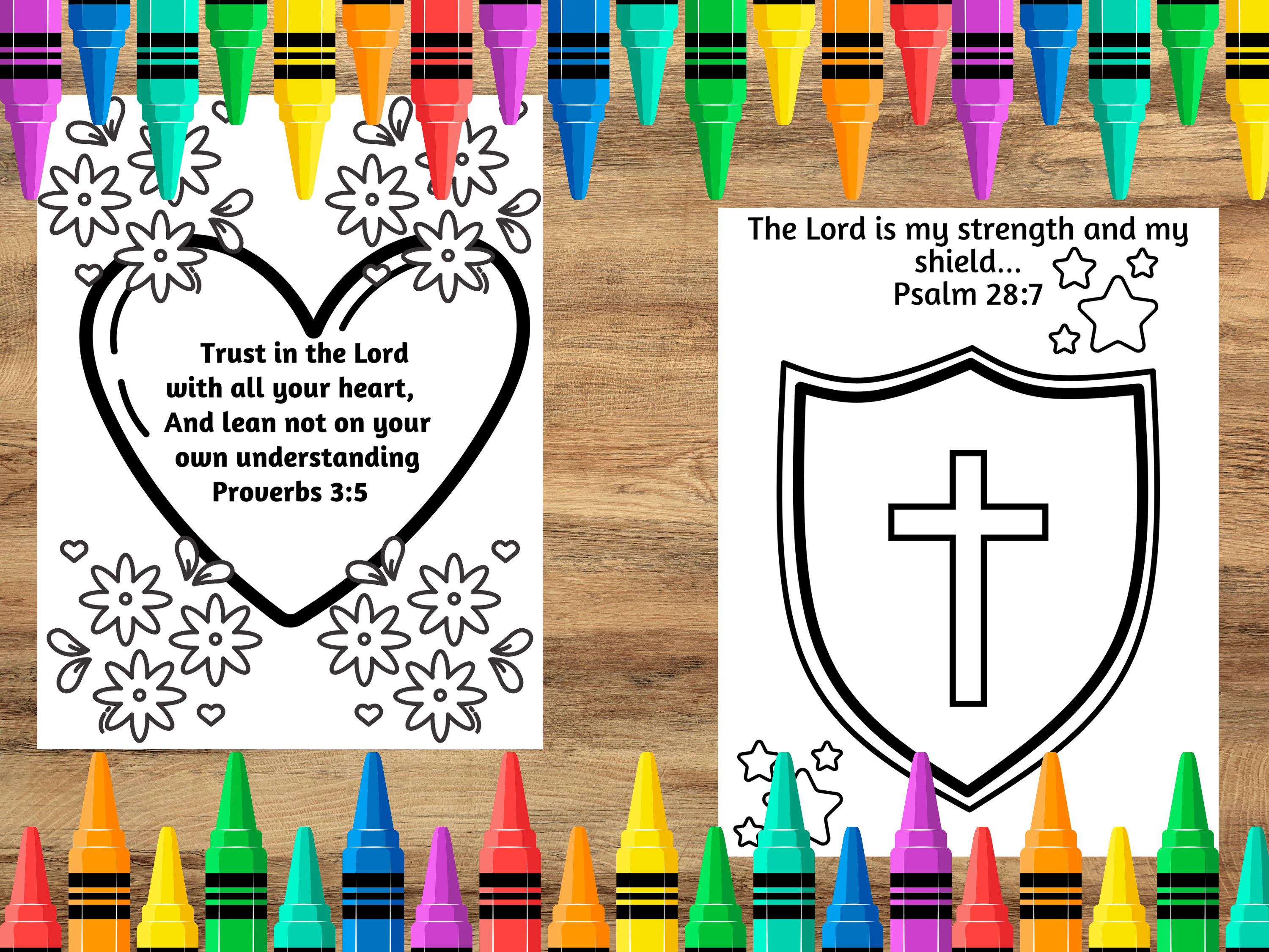 5 Bible Verse Coloring Pages for Kids, Scripture Coloring Pages for ...