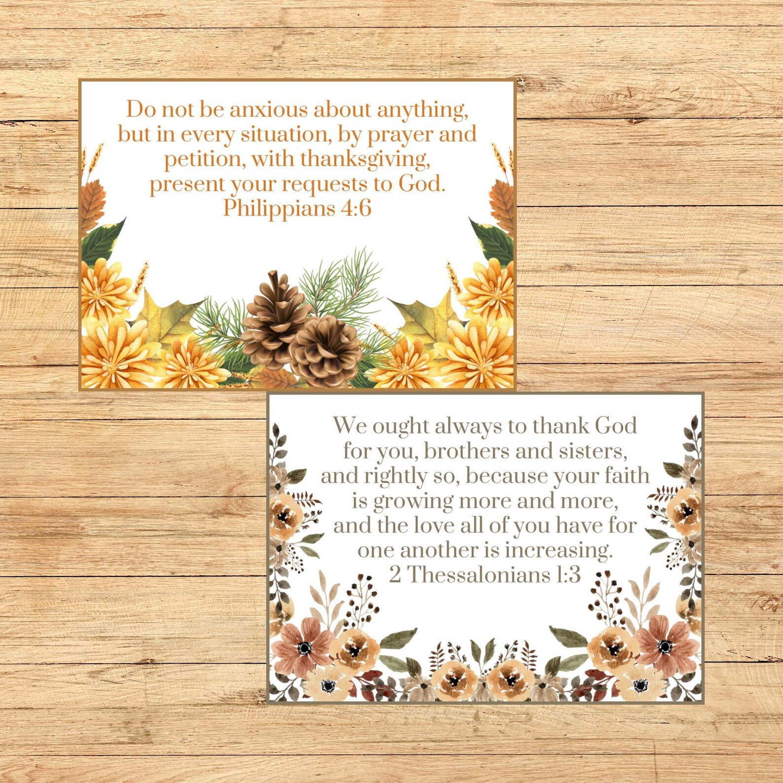 Thanksgiving Scripture Cards, Scripture Memory Cards, Bible Verse Cards ...
