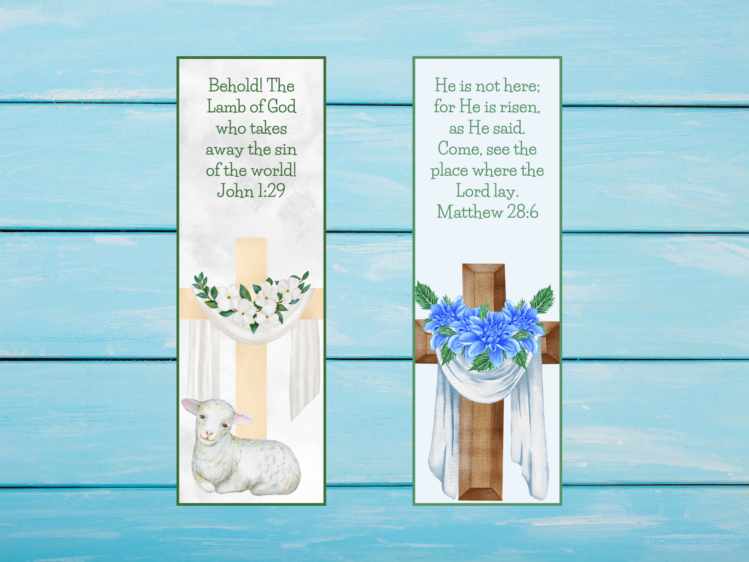 Christian Easter Bookmarks, Religious Easter Bookmarks, Scripture ...