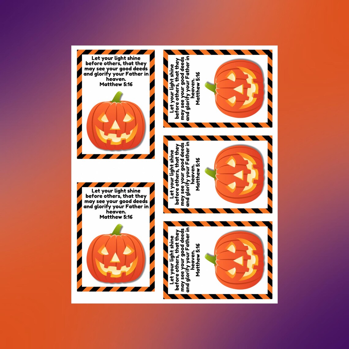 Christian Halloween Cards, Halloween Bible Verse Tracts, Trick or Treat ...